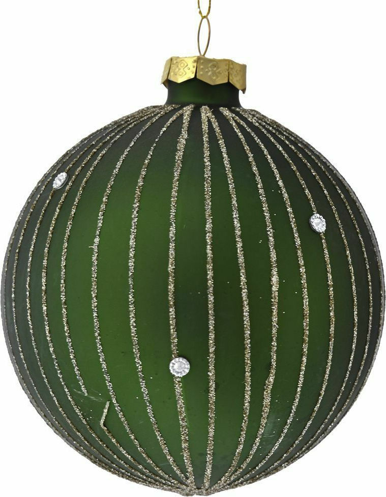 Σετ 4 Μπάλες Μεγάλες Γυάλινες Πράσινες 10cm 75183 | Skroutz.gr