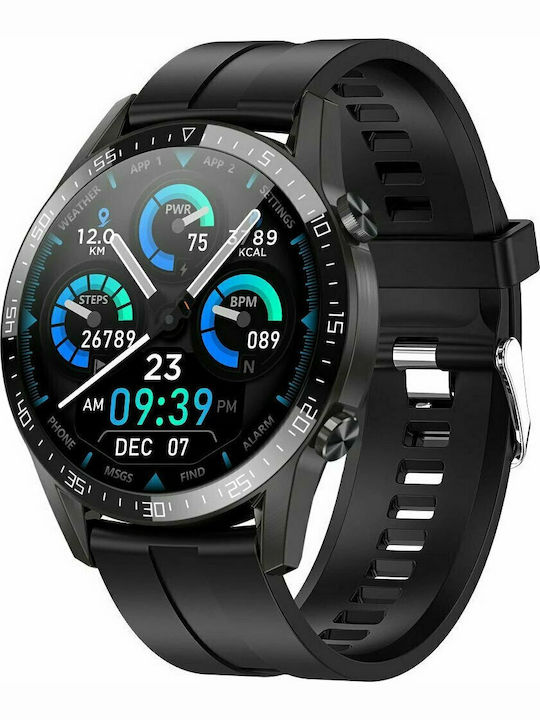 Microwear M4 Pro 46mm Smartwatch με Παλμογράφο (Μαύρο) | Skroutz.gr