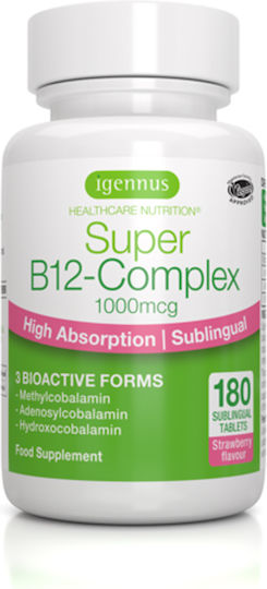 iGennus Super B12 Complex Βιταμίνη για την Υγεία του Νευρικού ...