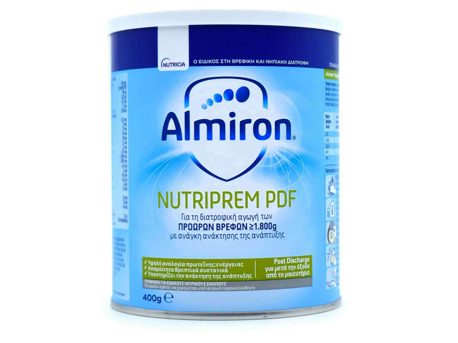 Nutricia Γάλα σε Σκόνη Almiron Nutriprem PDF για Πρόωρα 400gr | Skroutz.gr