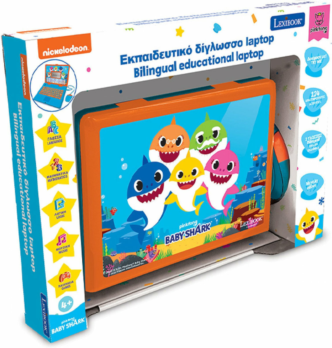 Lexibook Baby Shark Ηλεκτρονικό Παιδικό Εκπαιδευτικό Laptop/Tablet για ...