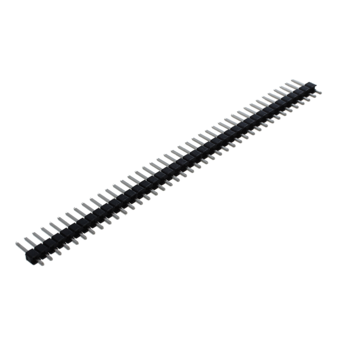 40-Pin Male Single Row 2.54mm Pin Header Strip for Arduino (2476 ...