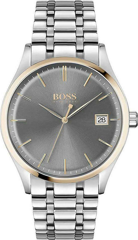 Hugo Boss Ρολόι Μπαταρίας με Μεταλλικό Μπρασελέ σε Ασημί χρώμα 1513834 ...