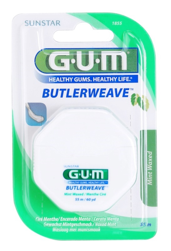 GUM Butlerweave Κερωμένο Οδοντικό Νήμα με Γεύση Μέντα 55m | Skroutz.gr