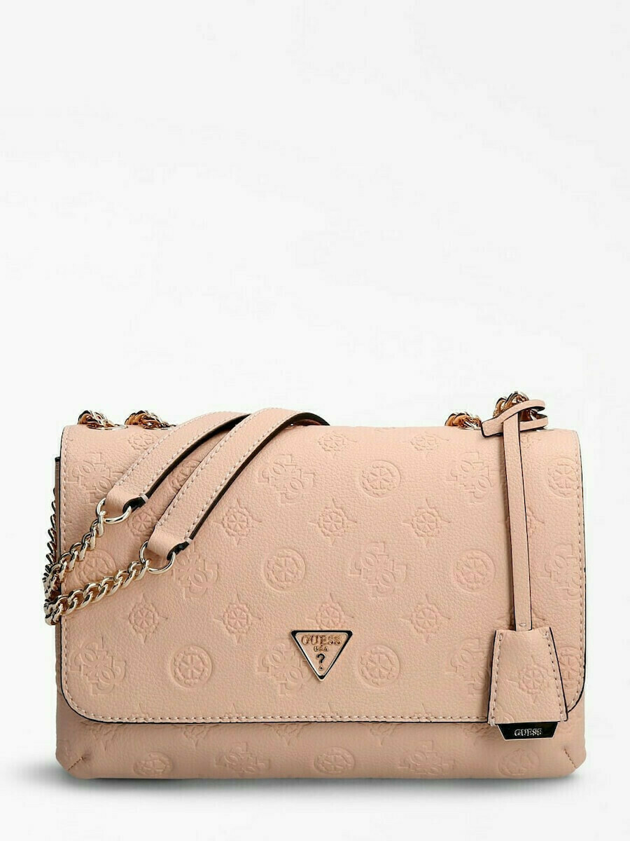 Guess Helaina HWPG8403210 Γυναικεία Flap Bag 'Ωμου Ροζ | Skroutz.gr