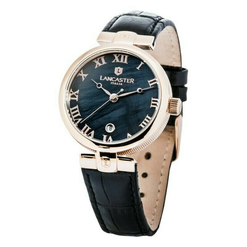 Lancaster Italia Ρολόι με Δερμάτινο Λουράκι σε Μαύρο χρώμα OLA0678L-RG ...