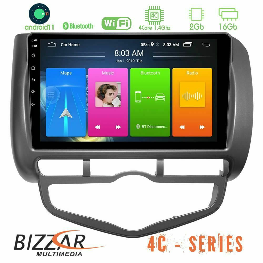 Bizzar Ηχοσύστημα Αυτοκινήτου για Honda Jazz 2002-2008 με A/C ...