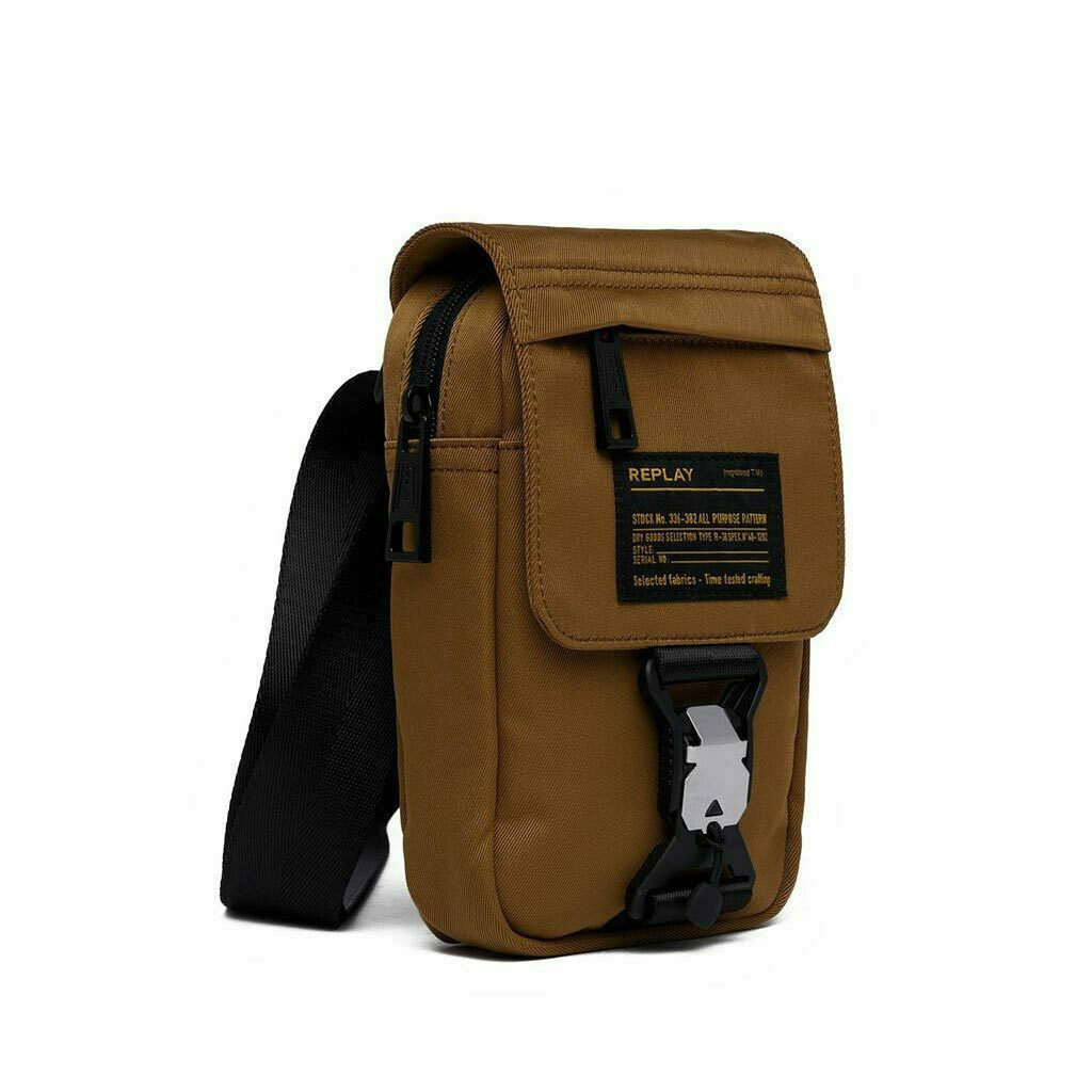 Replay Ανδρική Τσάντα Ταχυδρόμου σε Καφέ χρώμα FM3557.000.A0343F-102 ...
