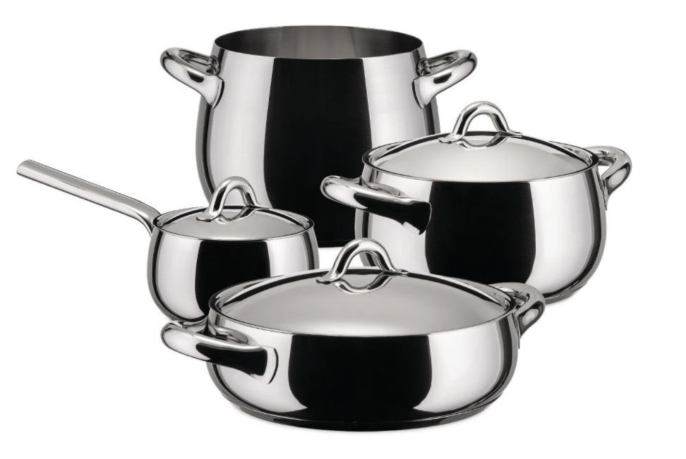 Alessi Mami Σετ Μαγειρικά Σκεύη από Ανοξείδωτο Ατσάλι Ασημί SG100S7 ...