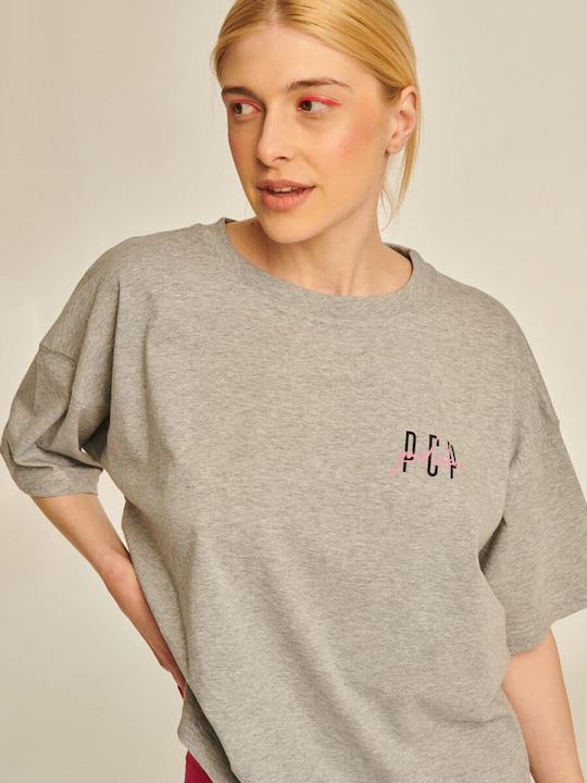 PCP Gone Surfing Γυναικείο T-shirt Γκρι με Στάμπα | Skroutz.gr