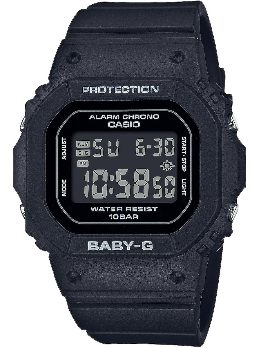 Casio Baby-G Γυναικείο Ρολόι 38mm Μπαταρίας με Μαύρο Καουτσούκ Λουράκι ...