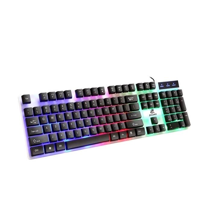 Jeqang JK-922 Gaming Πληκτρολόγιο με διακόπτες και RGB φωτισμό (Αγγλικό US) Ασημί | Skroutz.gr