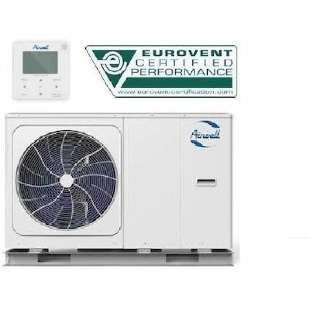 Airwell Wellea WHPMA12-H93 Αντλία Θερμότητας 12.10kW Τριφασική 60°C ...