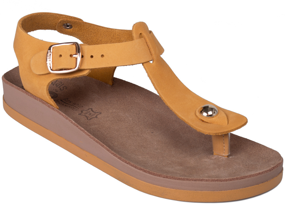 Fantasy Sandals Jules S3001 Δερμάτινα Γυναικεία Σανδάλια Mayo | Skroutz.gr