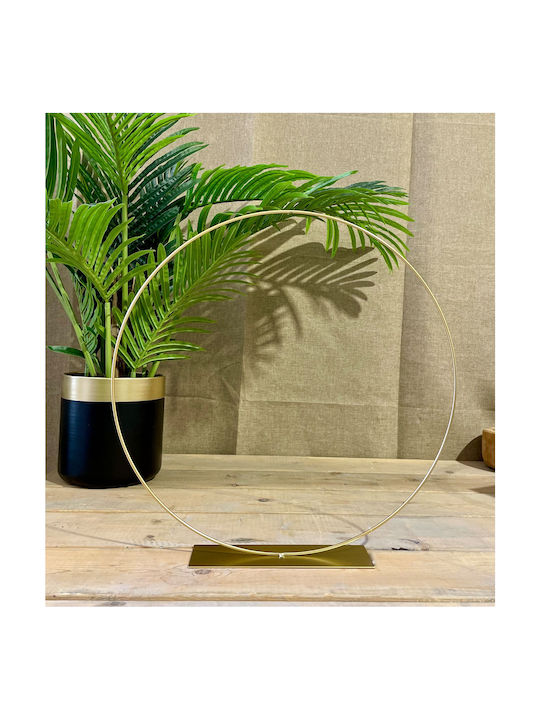 JK Home Decoration Διακοσμητικό Στεφάνι από Μέταλλο 56922 45cm | Skroutz.gr