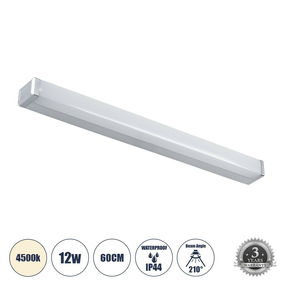 GloboStar Renata Μοντέρνο Φωτιστικό Μπάνιου/Πίνακα με Ενσωματωμένο LED ...