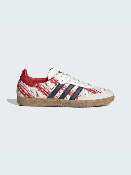 Adidas Samba Vegan Sneakers Cloud White / Shadow Navy / Vivid Red ...