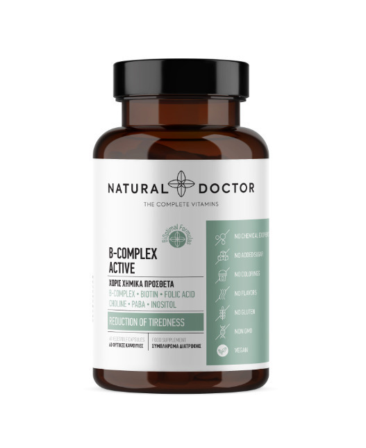 Natural Doctor B-Complex Active Βιταμίνη για Ενέργεια, Ενίσχυση του ...