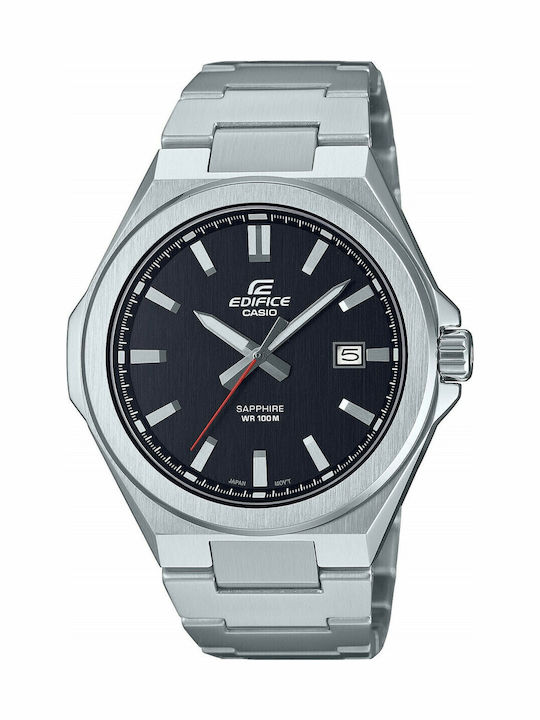 Casio Edifice Men's Watch Battery with Silver Metal Bracelet EFB-108D ...