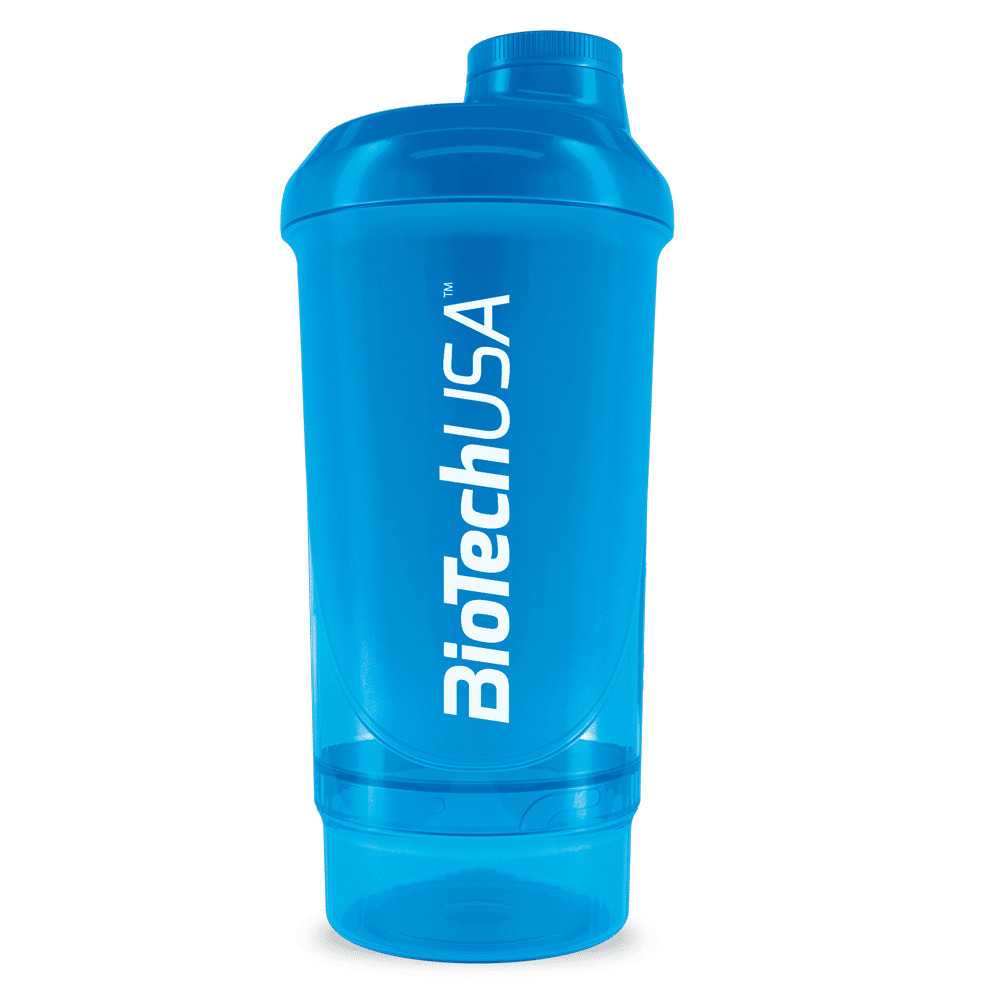 Biotech USA Wave+ Compact Shaker Πρωτεΐνης 650ml Πλαστικό Μπλε | Skroutz.gr