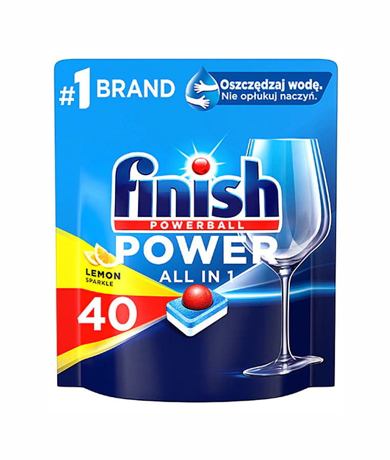 Finish Power All in One 40 Κάψουλες Πλυντηρίου Πιάτων με Άρωμα Λεμόνι ...