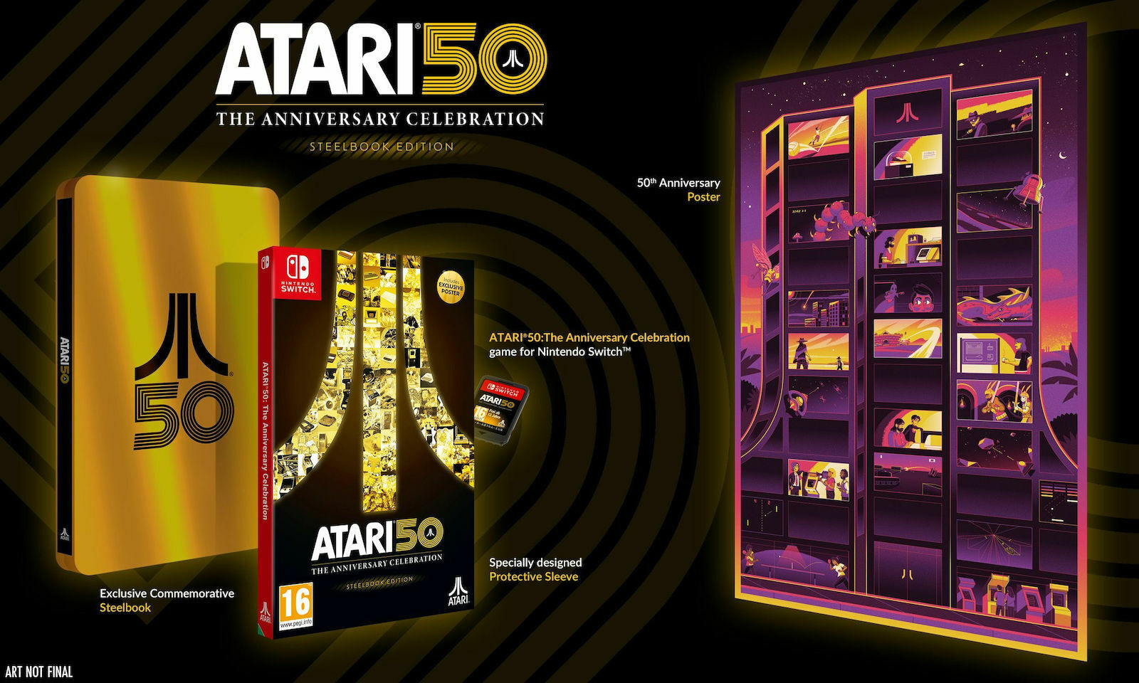 Atari 50: The Anniversary Celebration Steelbook Edition Switch Game ...