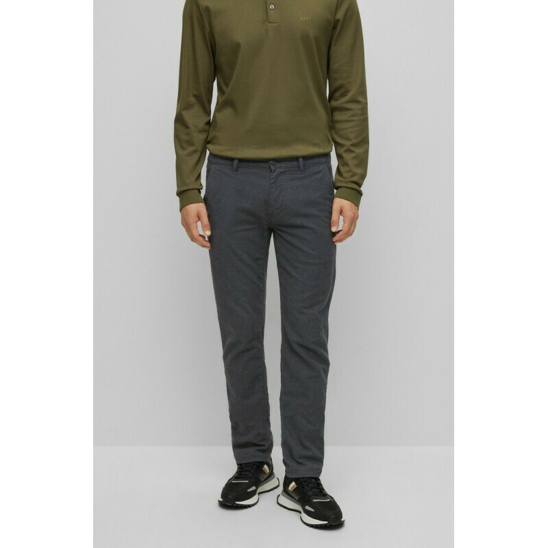 Hugo Boss Ανδρικό Παντελόνι Chino σε Slim Εφαρμογή Γκρι 50477730-061 ...