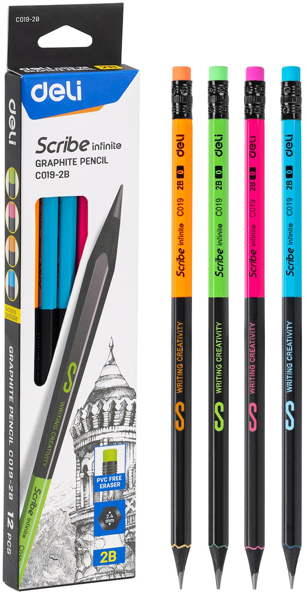 Deli Σετ 12 Μολύβια 2B με Γόμα 231.310897 | Skroutz.gr
