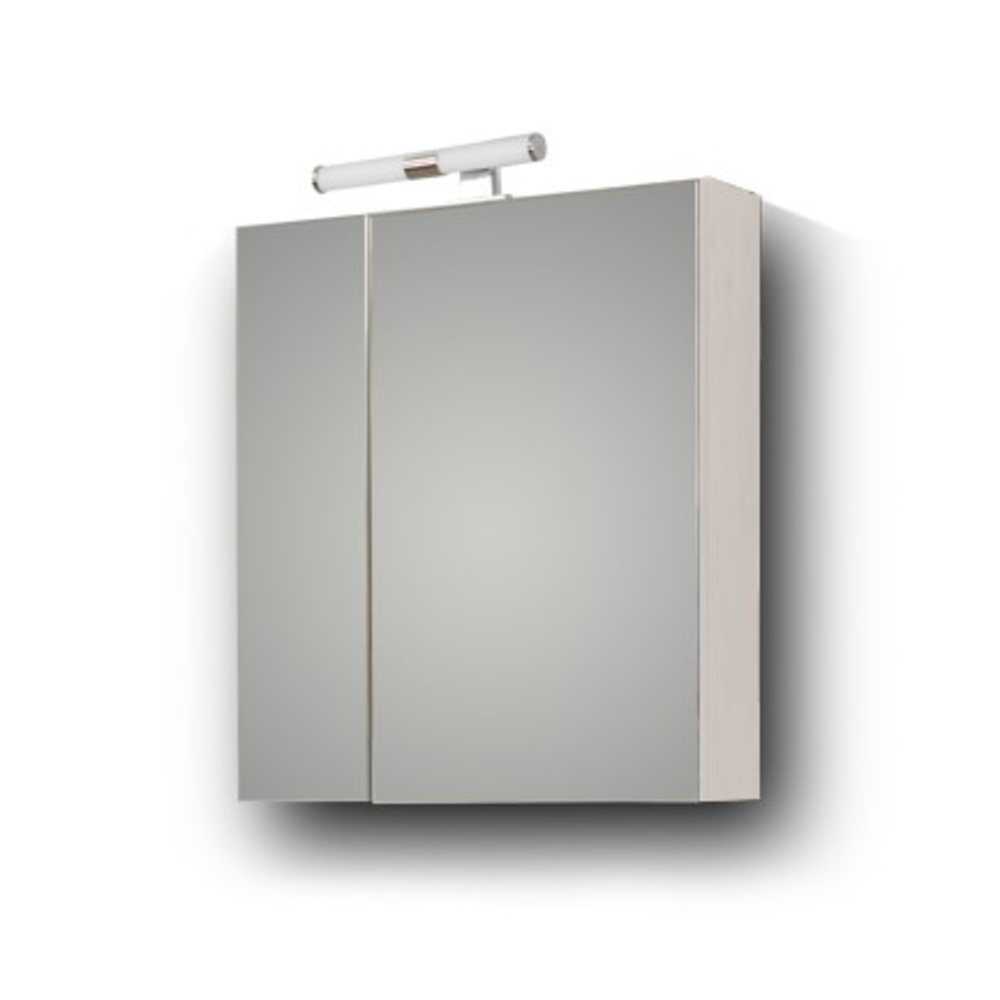 Martin Omega 60 Οβάλ Καθρέπτης Μπάνιου από Μοριοσανίδα με Ντουλάπι ...