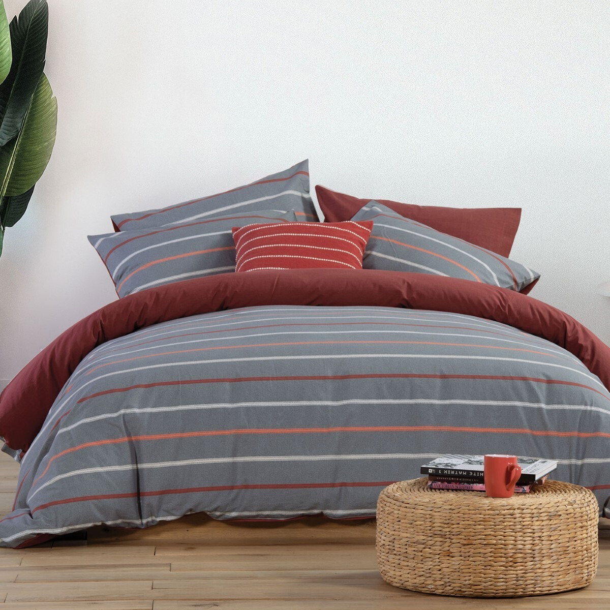 Nef-Nef Σετ Σεντόνια King Size με Λάστιχο 180x200x35εκ. Welder 031540 Grey | Skroutz.gr