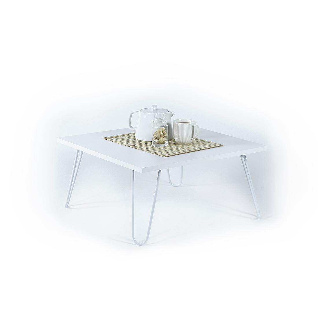 Τετράγωνο Τραπεζάκι Σαλονιού Illia Ξύλινο Λευκό 14570259 Μ60xΠ60xΥ29εκ ...