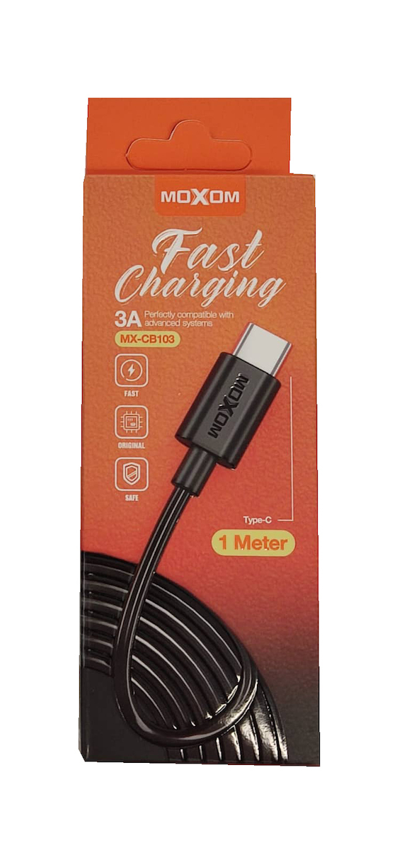 Moxom MX-CB103 USB 2.0 Cable USB-C male - USB-A male Μαύρο 1m | Skroutz.gr