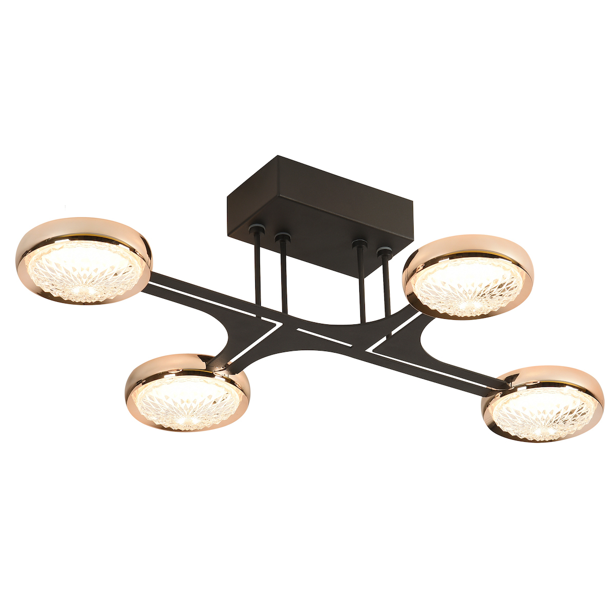 Ravenna Μοντέρνα Μεταλλική Πλαφονιέρα Οροφής με Ενσωματωμένο LED σε ...