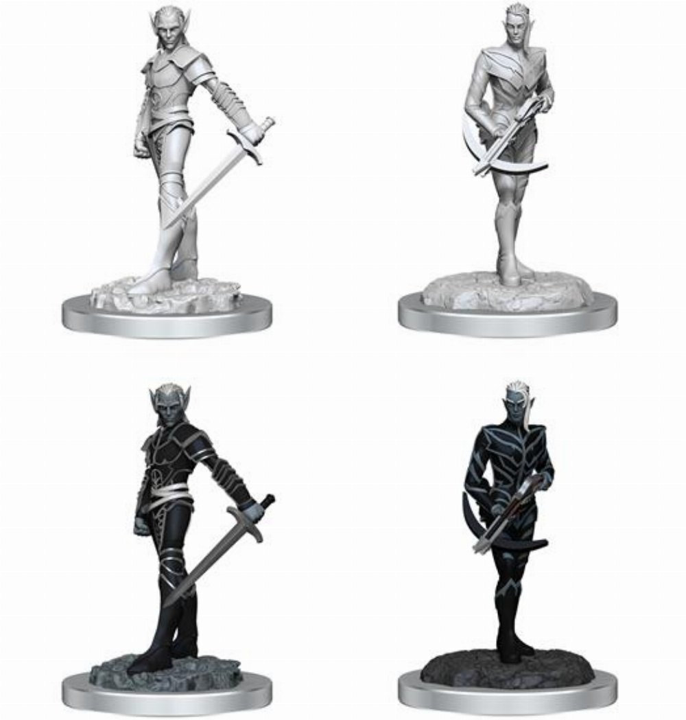 WizKids Dungeons & Dragons Nolzur's Marvelous Miniatures: Drow Fighters ...