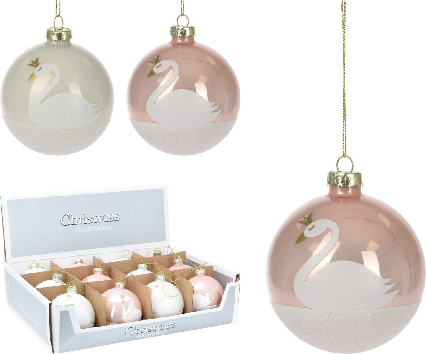 JK Home Decoration Χριστουγεννιάτικες Μπάλες Γυάλινες 8εκ. 12τμχ 389358 ...