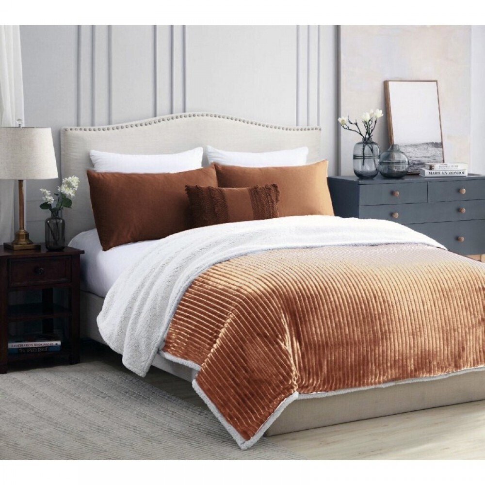 Kelepoyri Κουβέρτα Προβατάκι Υπέρδιπλη 220x240εκ. Ανοιχτό Καφέ | Skroutz.gr