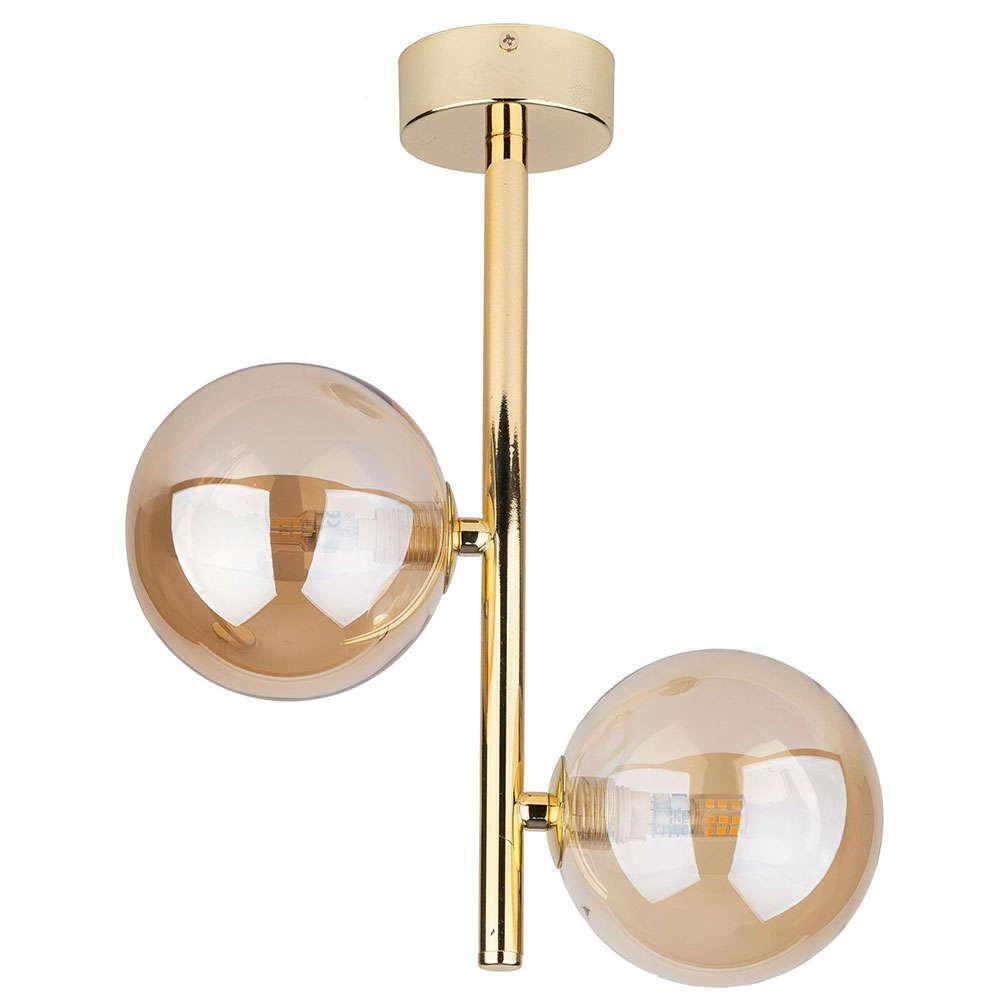 TK Lighting Estera Μοντέρνα Μεταλλική Πλαφονιέρα Οροφής με Ντουί G9 σε Χρυσό χρώμα 27cm 4547 ...