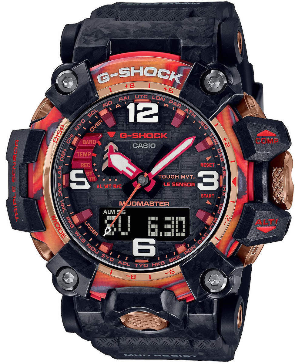 Casio G-Shock Pro Αναλογικό/Ψηφιακό Ρολόι Solar με Μαύρο Καουτσούκ ...