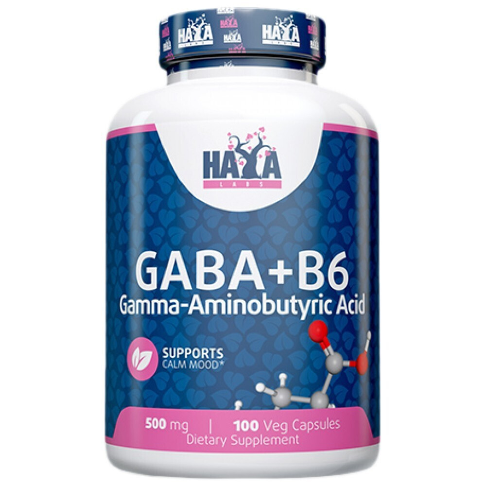 Haya Labs Gaba + B6 500mg 100 Capsule din plante medicinale | Skroutz ...