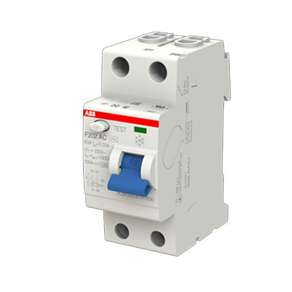 Abb F202AC-63/0.03 Ρελέ Ράγας Διαρροής 63A Διπολικό με Τάση 230V 25066 ...