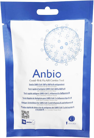 Anbio Biotech Covid-19 & Flu A/B Combo 1τμχ Διαγνωστικό Τεστ Ταχείας ...