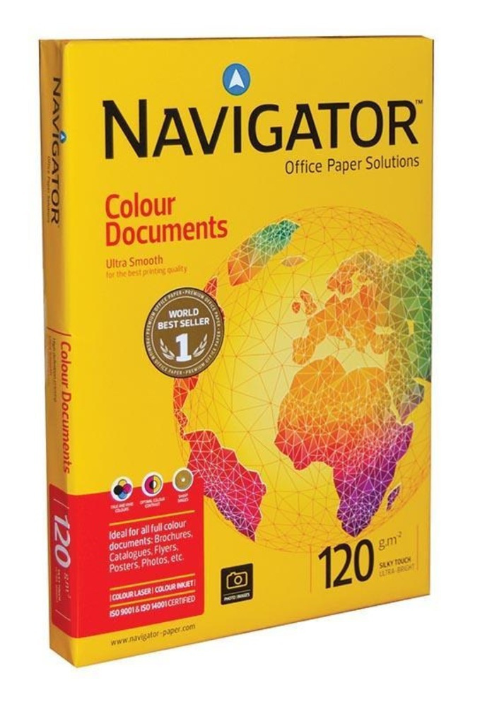 Navigator Colour Documents Χαρτί Εκτύπωσης A3 120gr M² 4x500 φύλλα