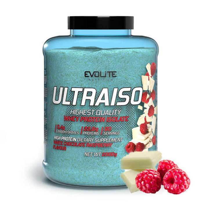 Evolite UltraIso Whey Isolate Πρωτεΐνη Ορού Γάλακτος με Γεύση Raspberry White Chocolate 2kg ...