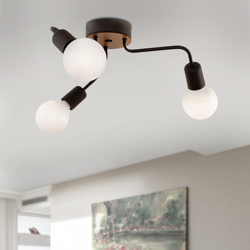 Megapap Salvi Μοντέρνα Μεταλλική Πλαφονιέρα Οροφής με Ντουί E27 σε ...