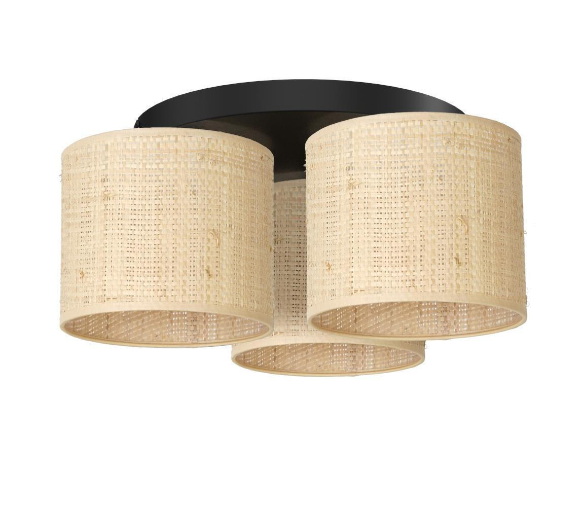 Luminex Μοντέρνα Ψάθινη Πλαφονιέρα Οροφής με Ντουί E27 σε Μπεζ χρώμα ...