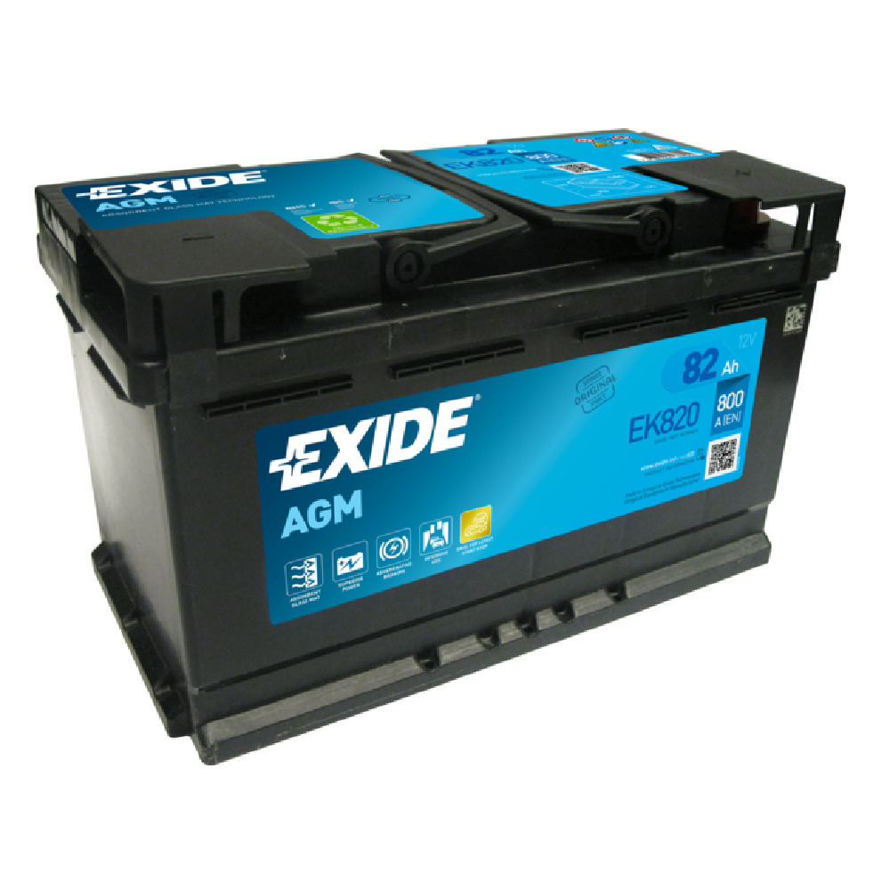 Exide Μπαταρία Αυτοκινήτου AGM EK820 με Χωρητικότητα 82Ah EK820 ...