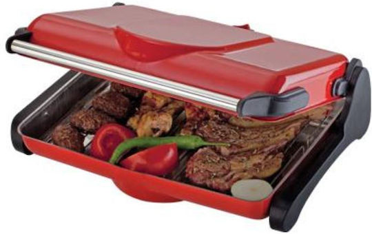 Akel Επιτραπέζια Ηλεκτρική Ψησταριά 1200W με Καπάκι και Ρυθμιζόμενο Θερμοστάστη AB650 | Skroutz.gr