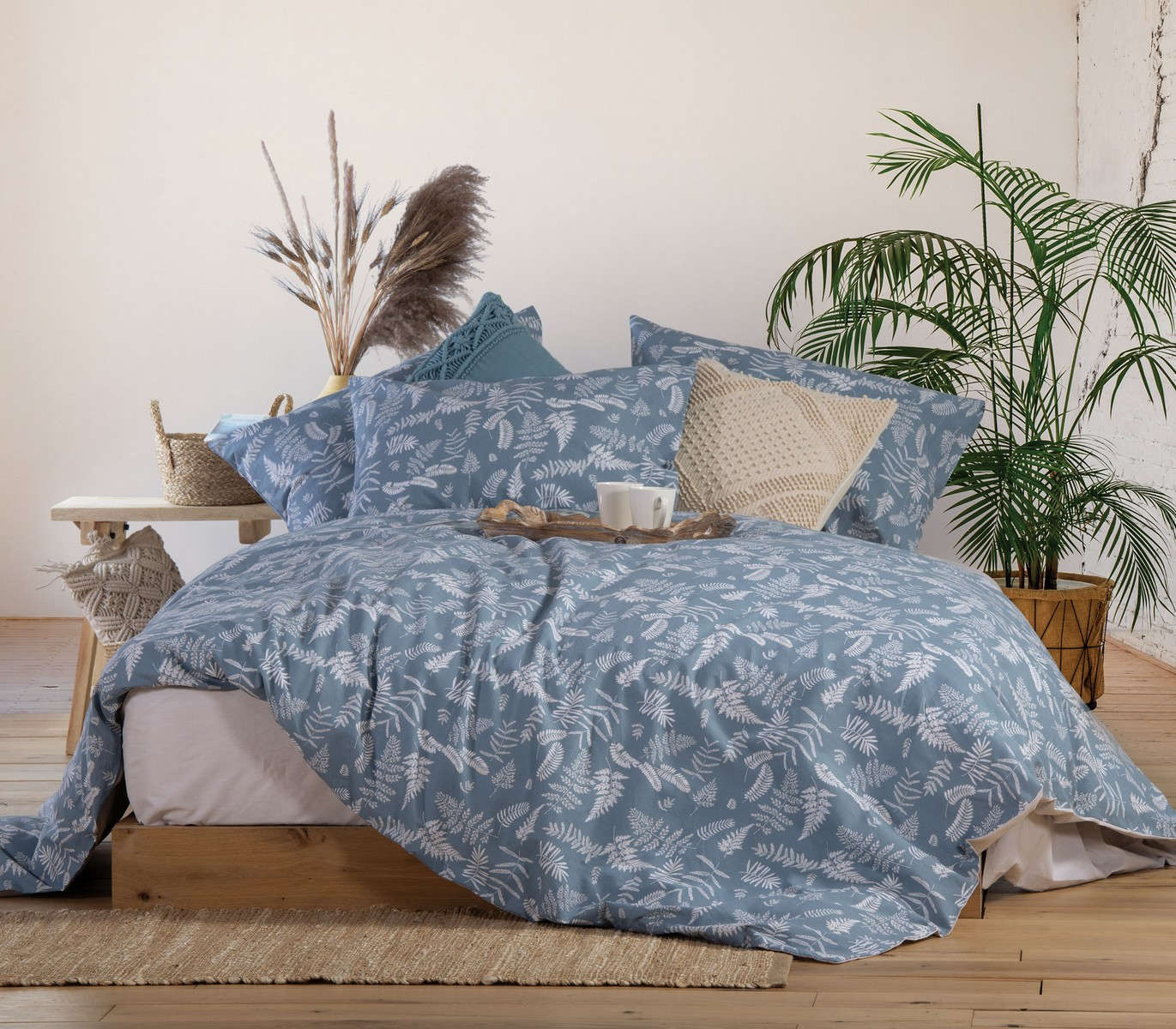 Nef-Nef Σετ Σεντόνια Υπέρδιπλα 240x270εκ. Assia Blue | Skroutz.gr