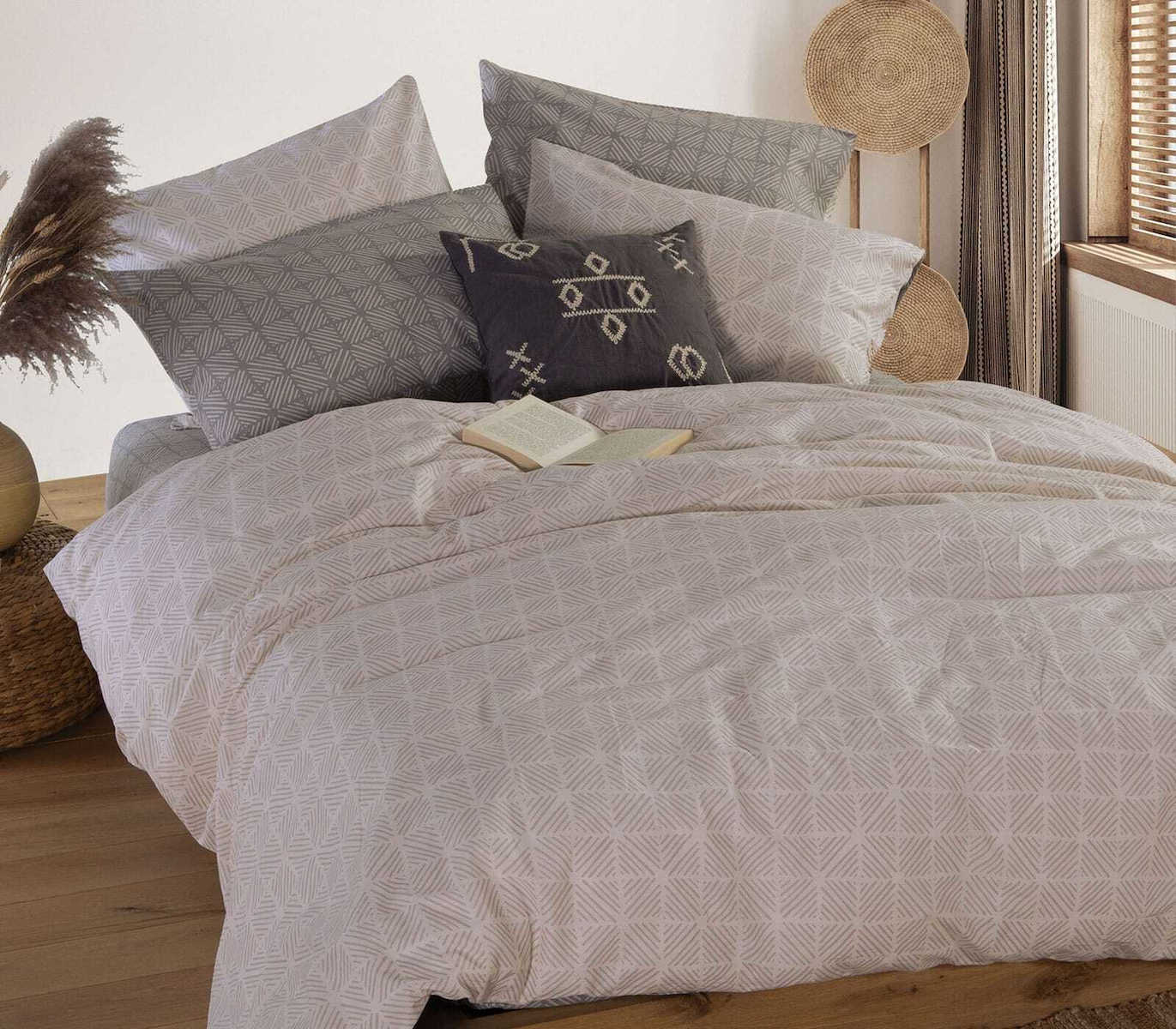 Nef-Nef Σετ Σεντόνια King Size με Λάστιχο 180x200x35εκ. Colton Beige ...