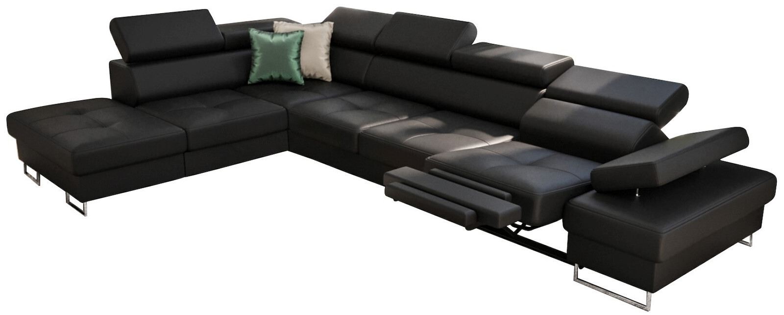 Gelito Relax Γωνιακός Καναπές Κρεβάτι με Αριστερή Γωνία Γνήσιο Δέρμα ...